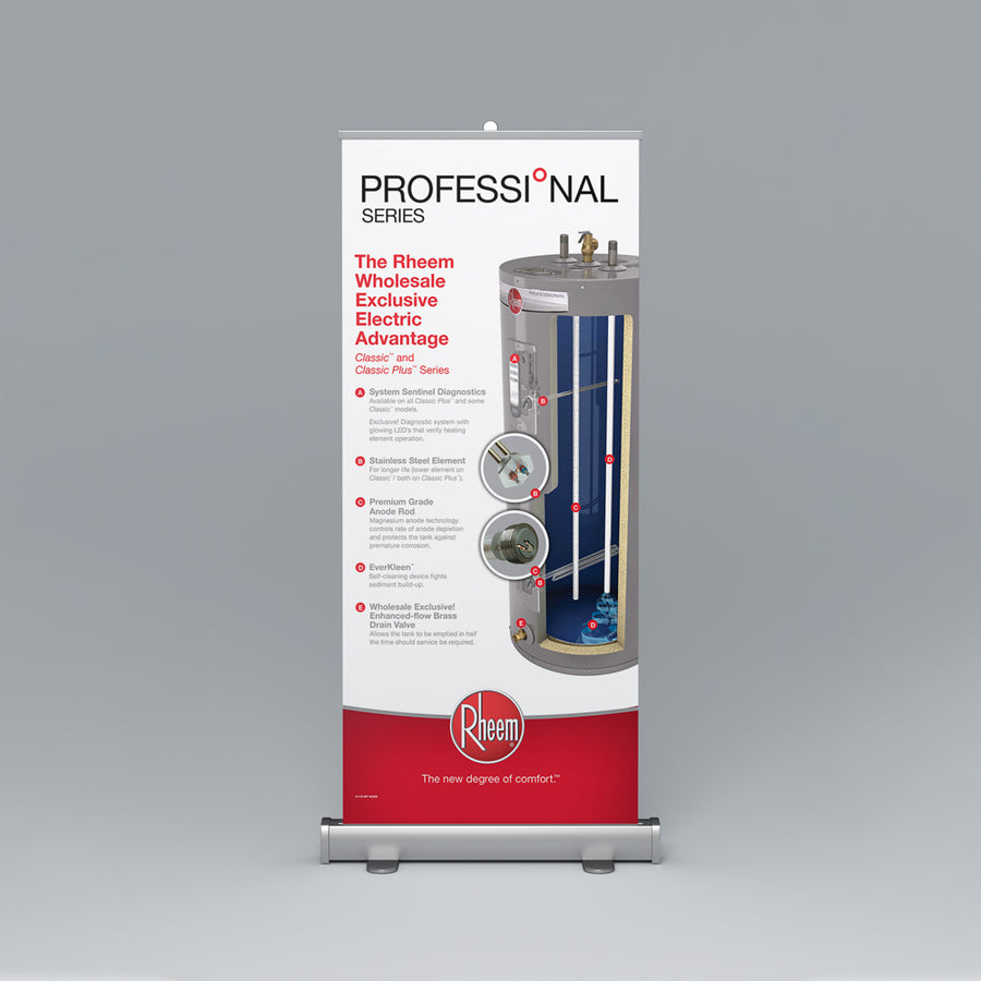 Rheem® | Classic™ & Classic Plus™ Series Roll-Up Banner – Rheem ProGear™