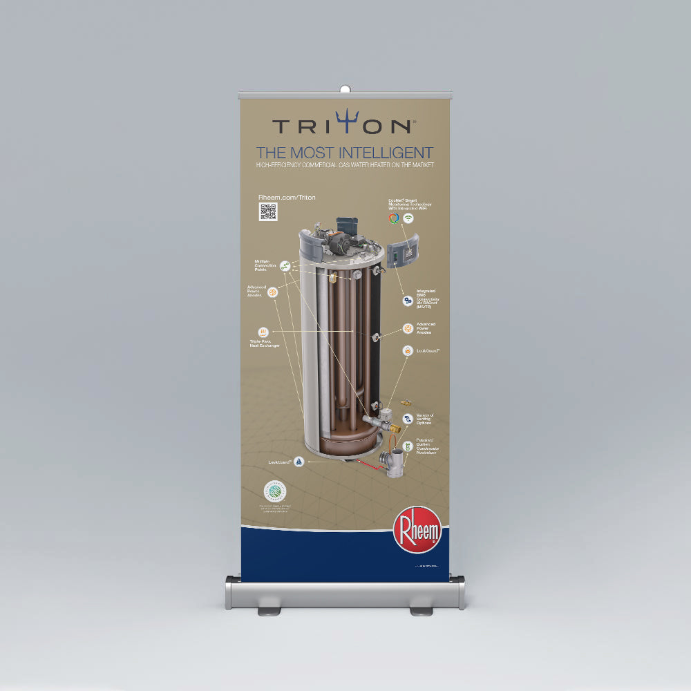 Rheem® | TRITON™ Commercial Gas Roll-Up Banner – Rheem ProGear™