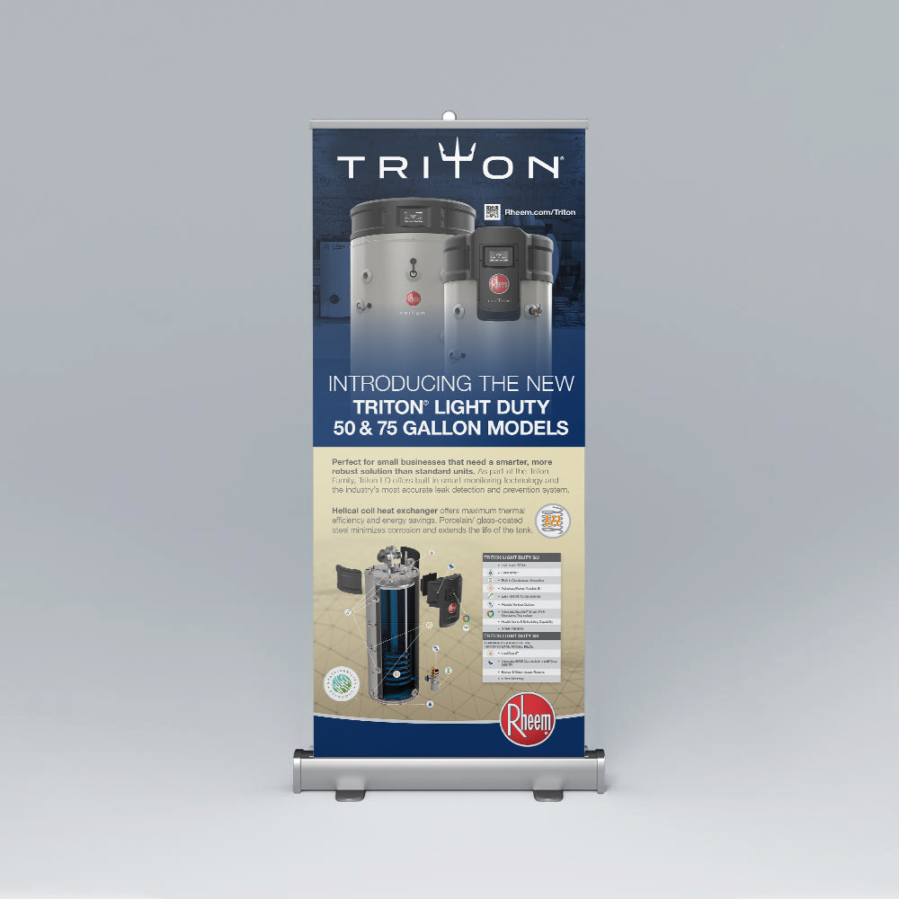 Rheem® | High Efficiency Combination Boiler Roll-Up Banner – Rheem ProGear™