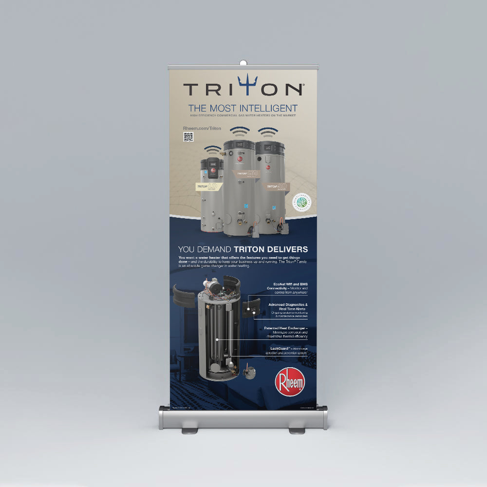 Rheem® | TRITON™ Commercial Gas Roll-Up Banner – Rheem ProGear™