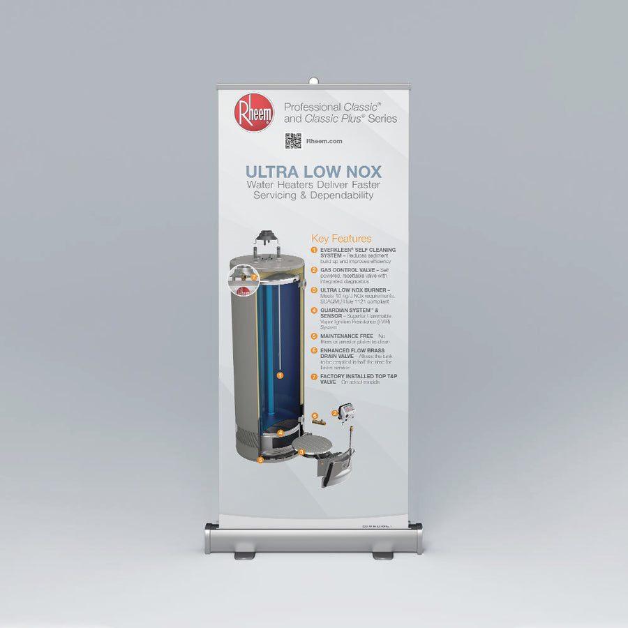 Rheem® | Commercial Tankless Roll-Up Banner – Rheem ProGear™