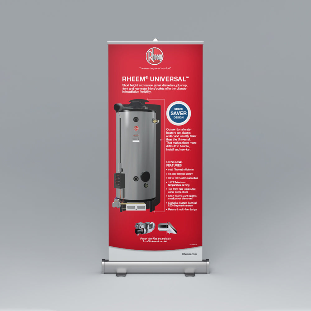 Rheem® | Universal™ Series Roll-Up Banner – Rheem ProGear™